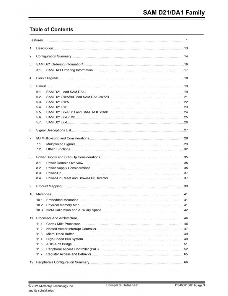 ATSAMD21-XPRO documentation page 3