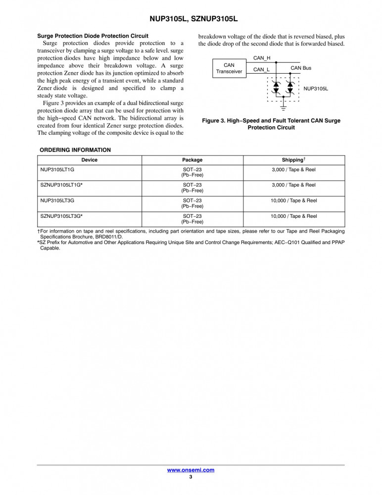 NUP3105L datasheet page 3
