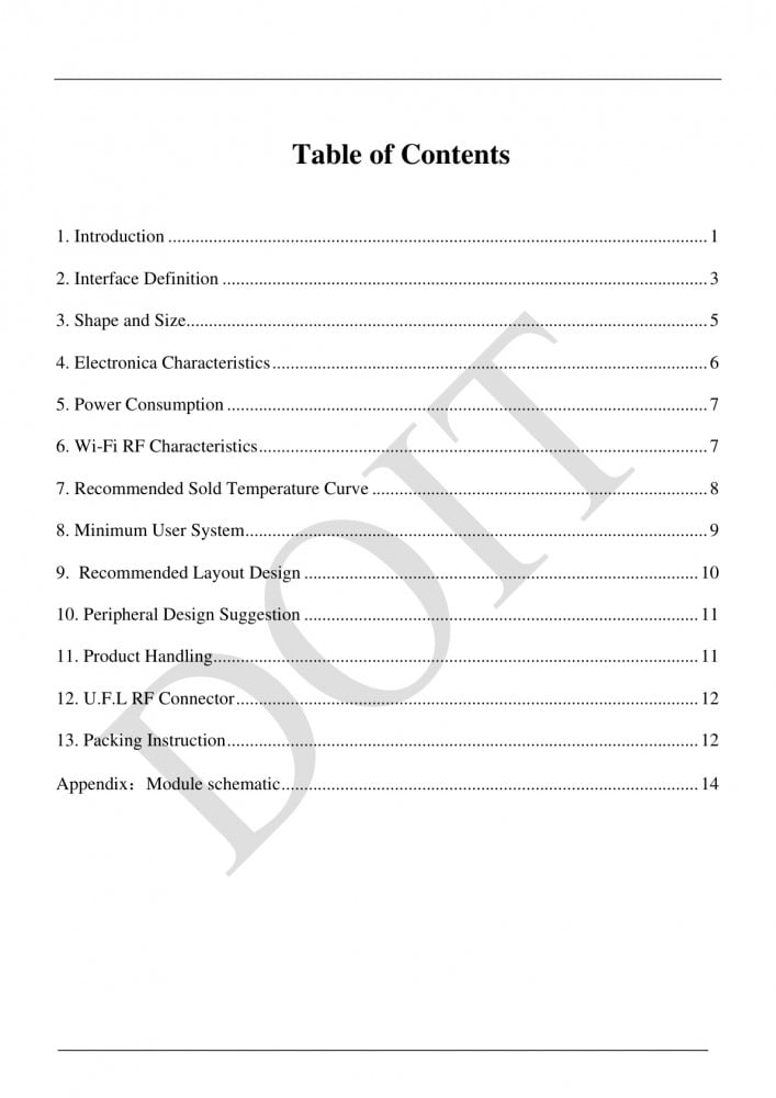 ESP-F1 datasheet page 3