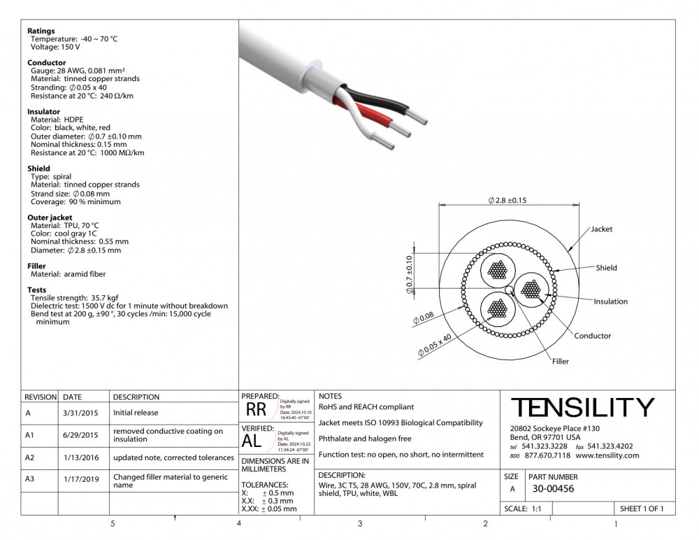 Tensility International 30-00456 product drawing