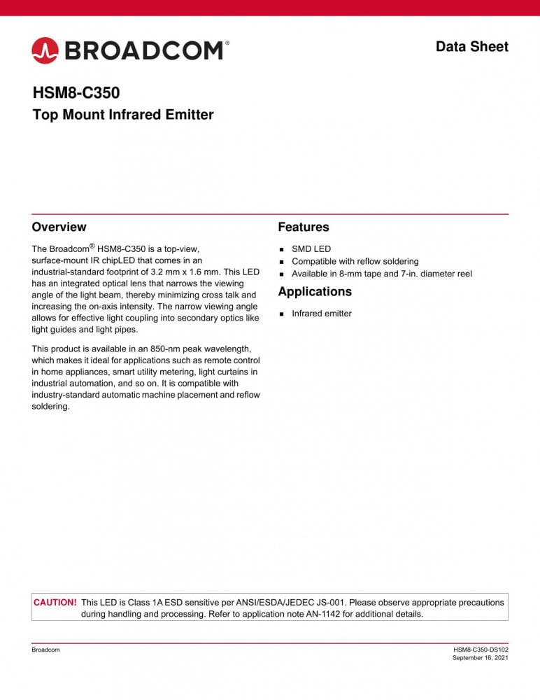 HSM8-C350 datasheet page 1