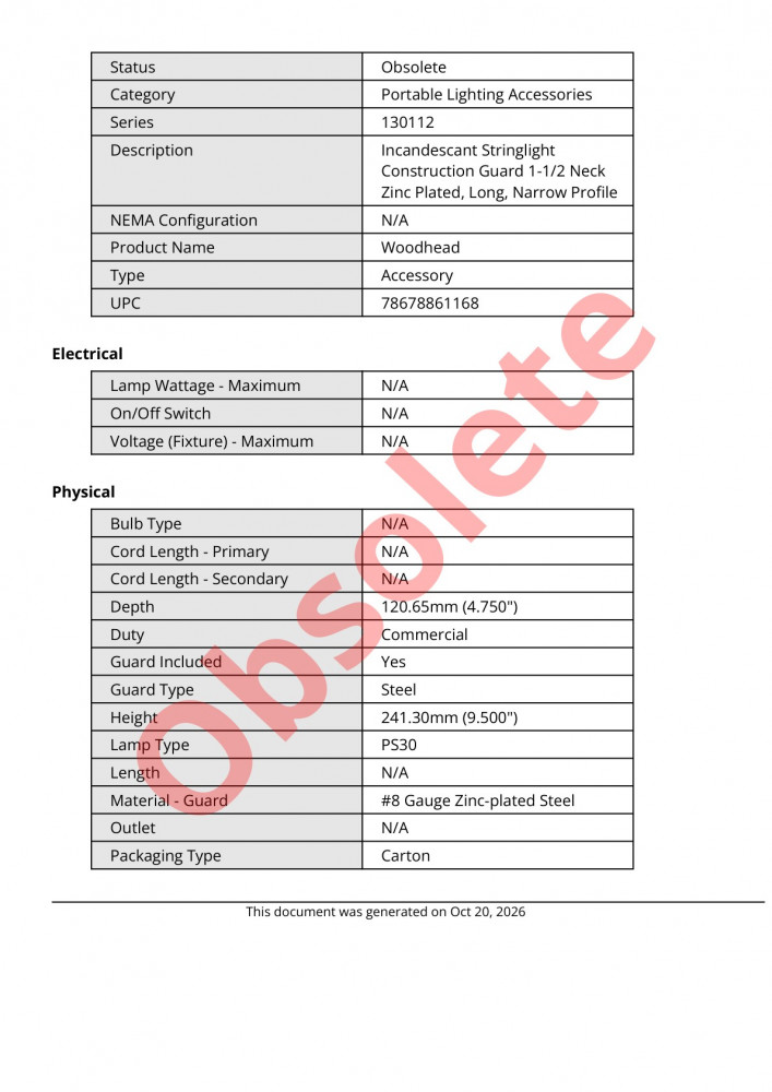Technical document image 2 for product 1301120158