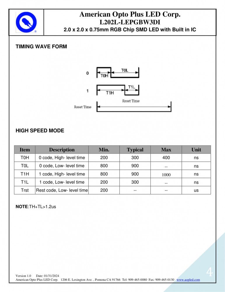 L202L-LEPGBW3DI datasheet page 4