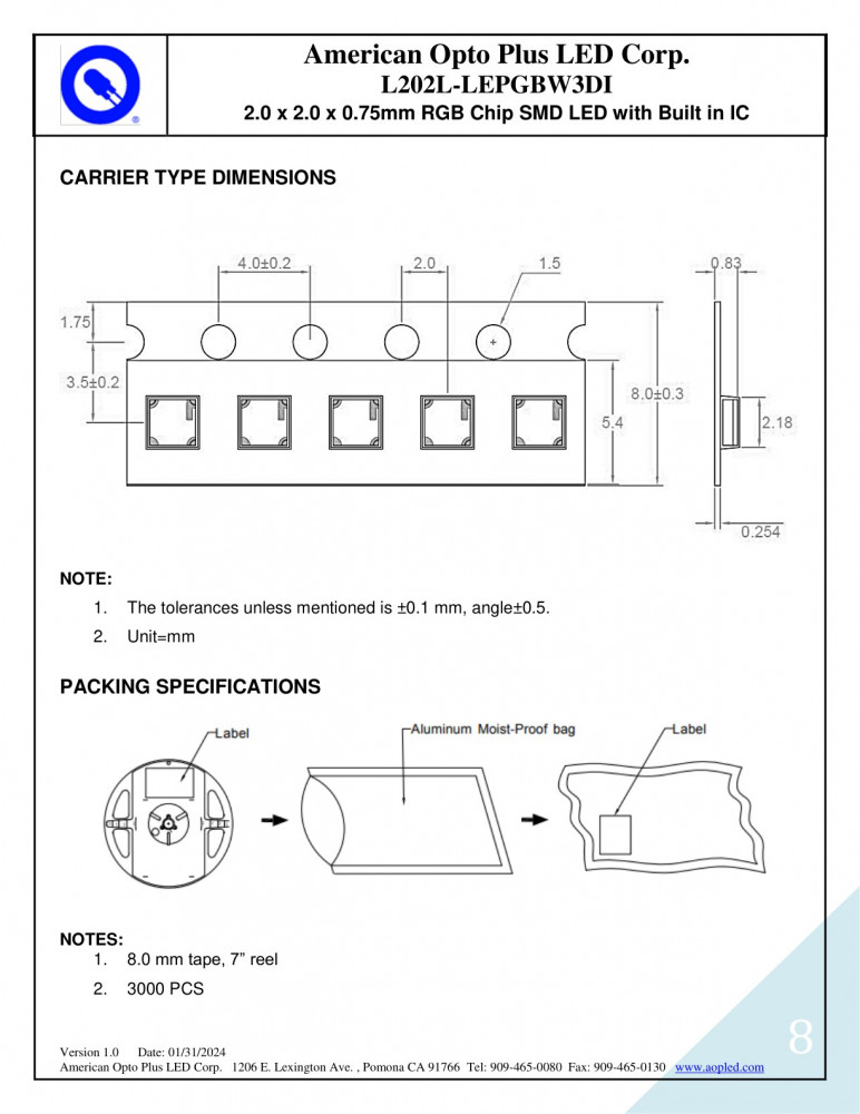 L202L-LEPGBW3DI datasheet page 8
