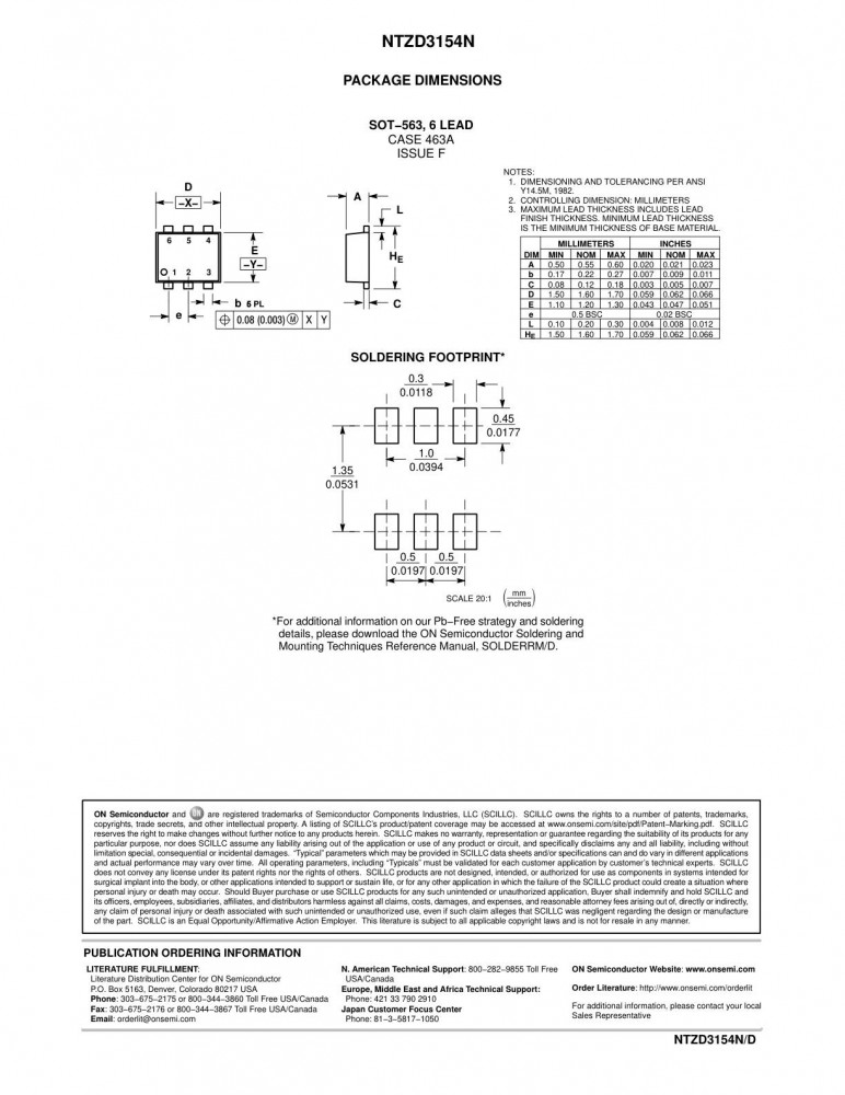 NTZD3154NT1G datasheet page 5