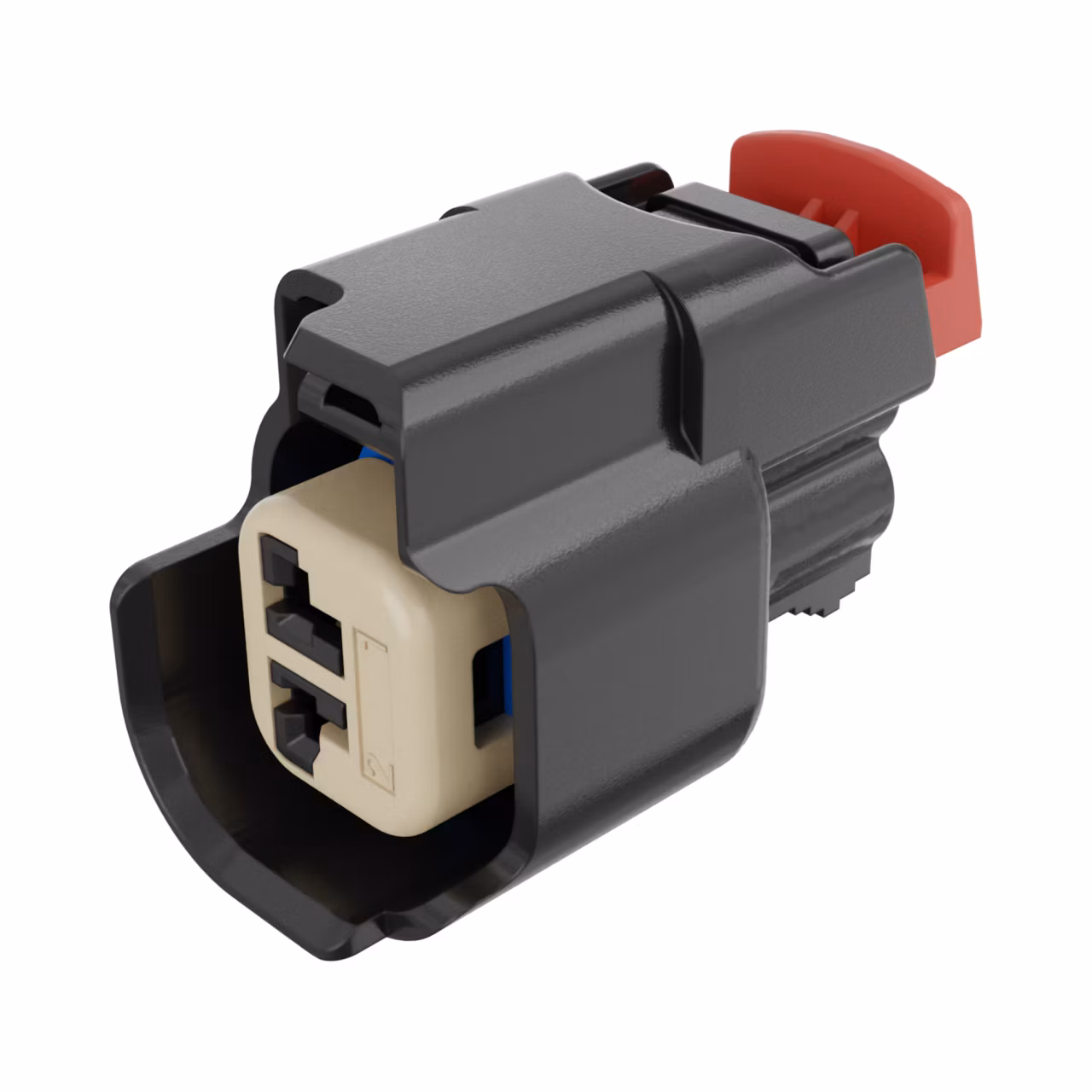 MX150 Cable-Sealed Female Connector Assembly, Single Row, 2 Circuits, Keying Option A, with Clipslot, with Connector Position Assurance, Black for sale