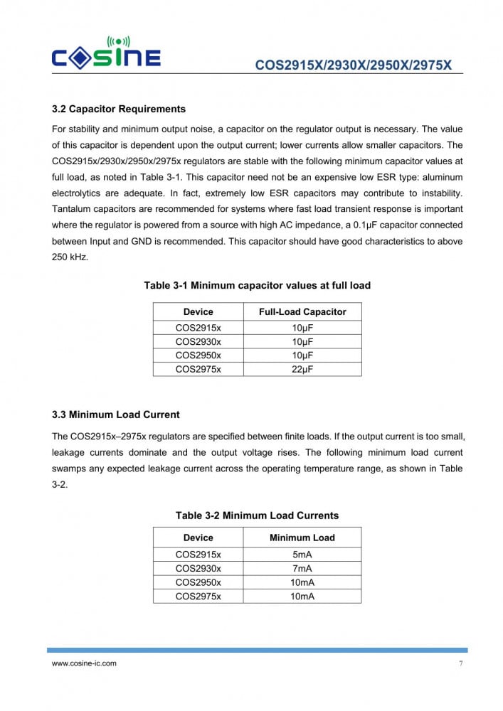 COS29502WU datasheet page 7
