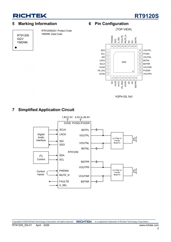RT9120S datasheet page 2