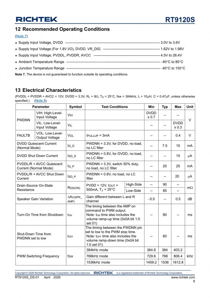 RT9120S datasheet page 8