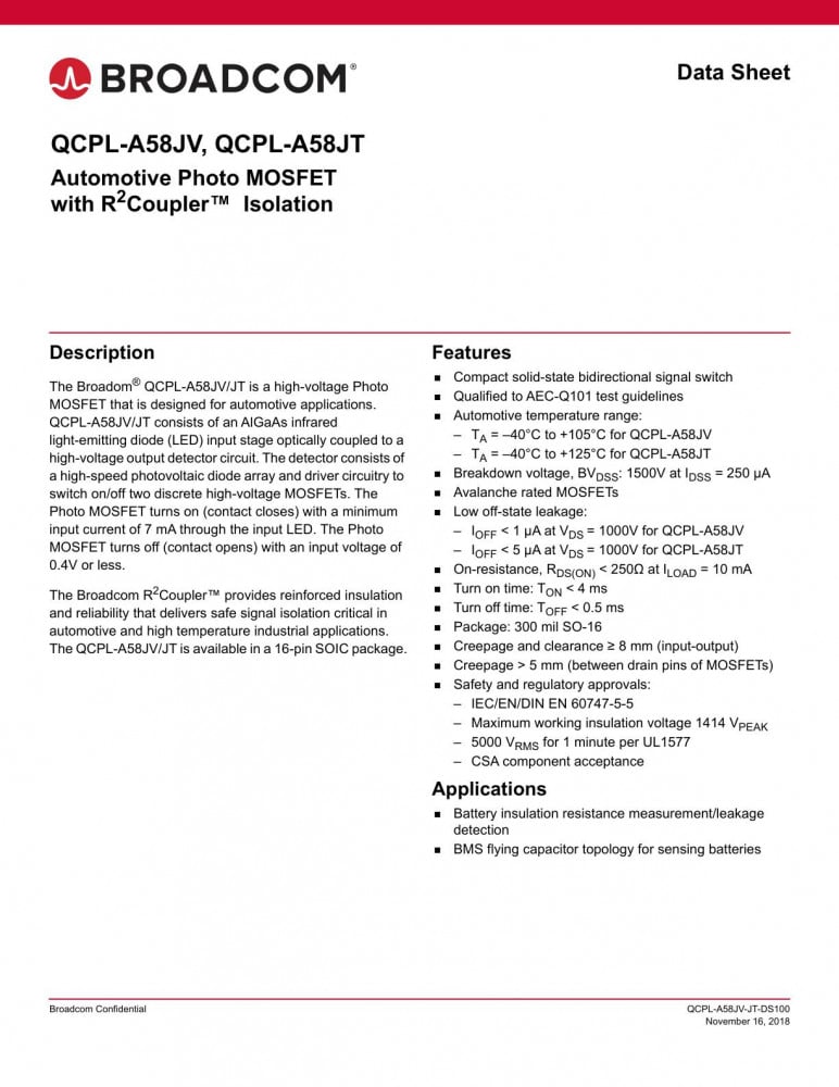 QCPL-A58JV-500E datasheet page 1