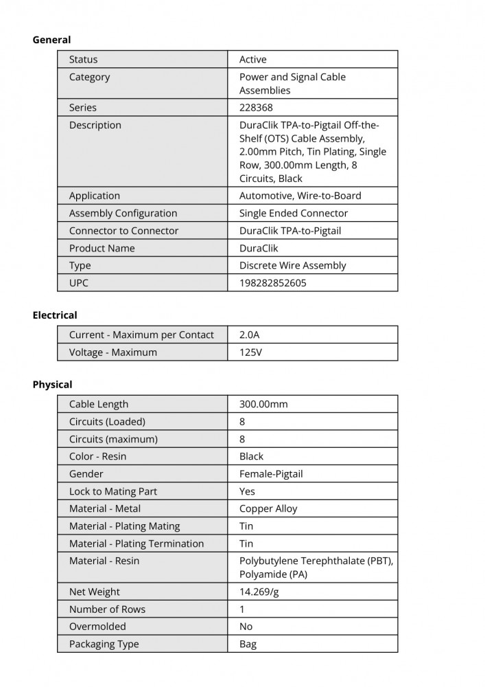 Technical document image 2 for MOLEX 2283681083