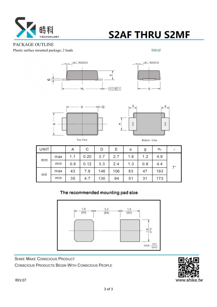 Shikues S2AF datasheet page 3