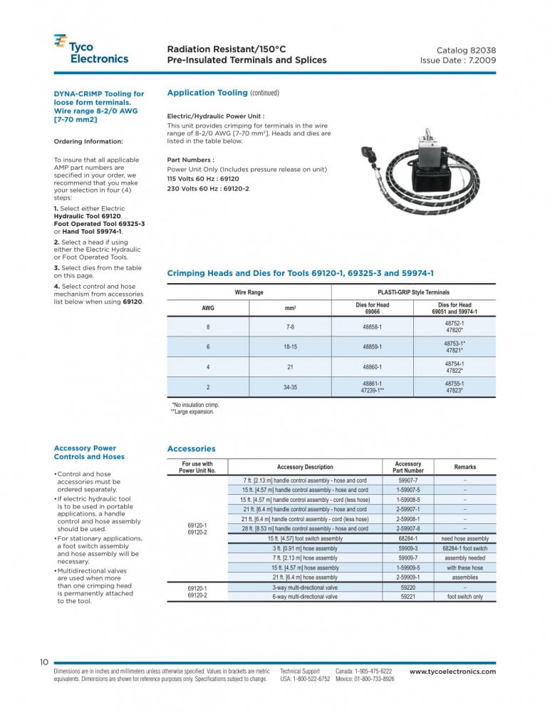 TE Connectivity technical document page 10