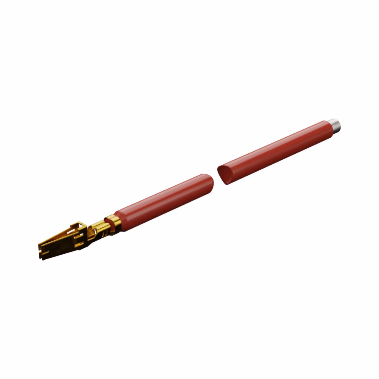 Pre-Crimped Lead Mini-Fit Sr. Female-to-Pigtail, Gold (Au) Plating, 300.00mm Length, 8 AWG, Red for sale