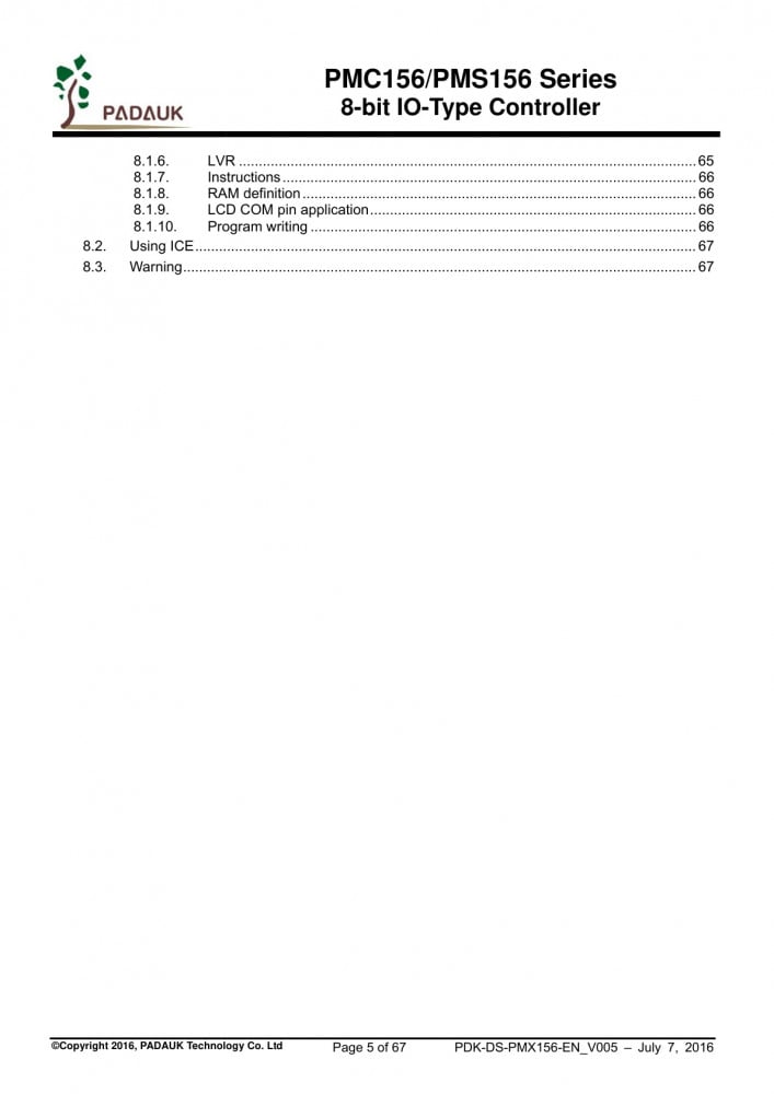 PMC156 datasheet page 5