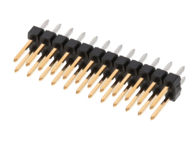 2.54mm Pitch C-Grid III Header, Dual Row, Vertical, 22 Circuits, 0.38µm Gold (Au) Selective Plating