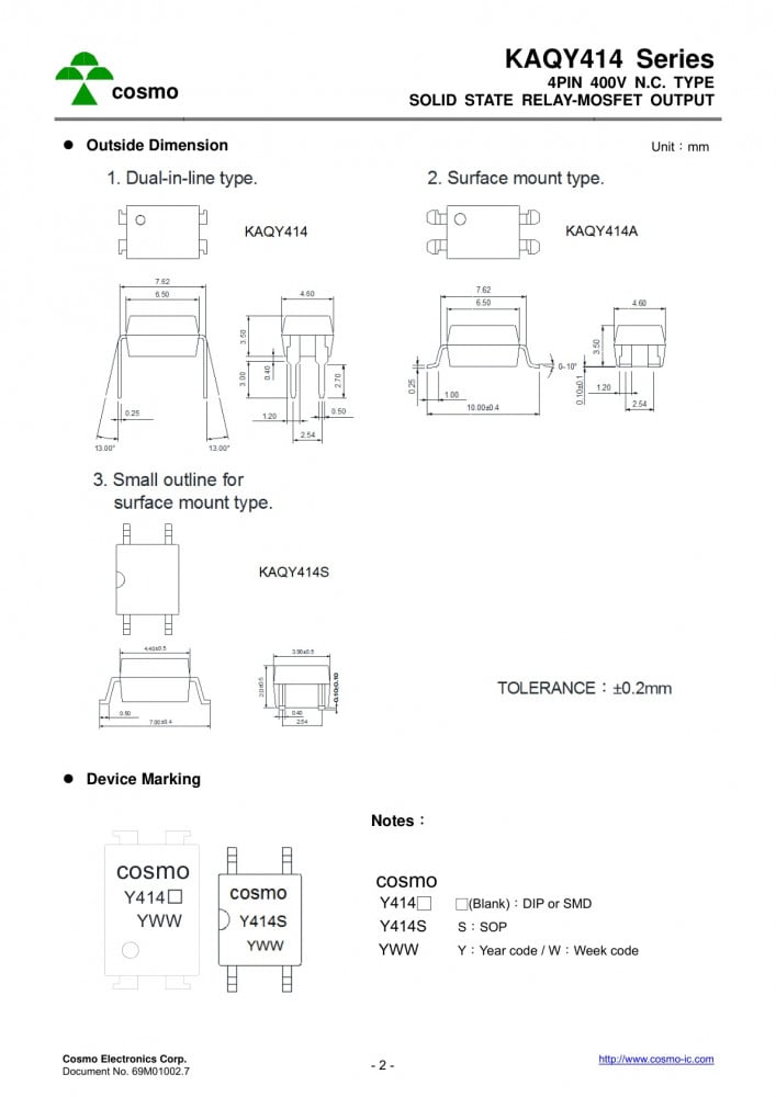 KAQY414S datasheet page 2