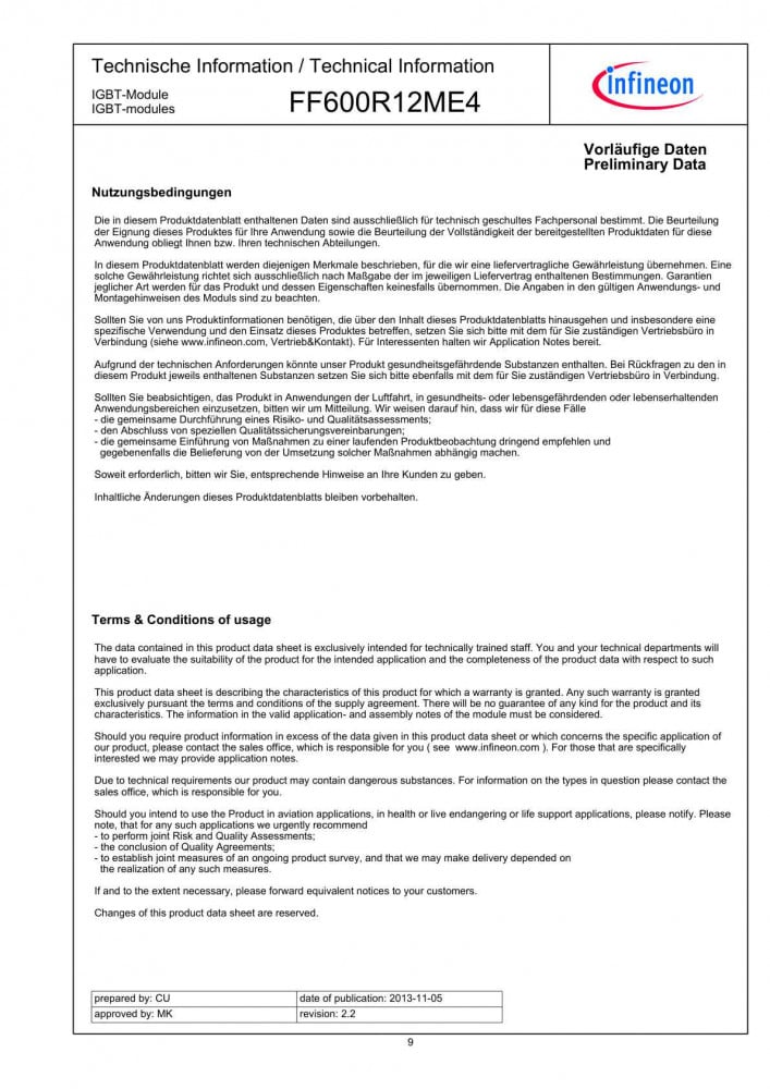 FF600R12ME4 datasheet page 9