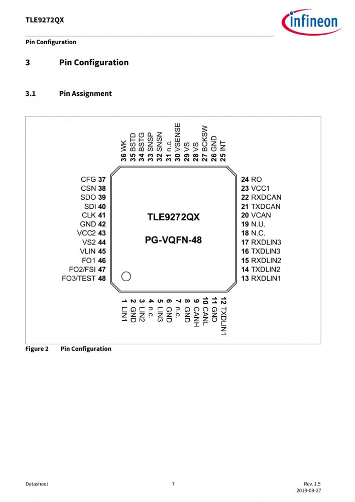 TLE9272QXXUMA1 datasheet page 7