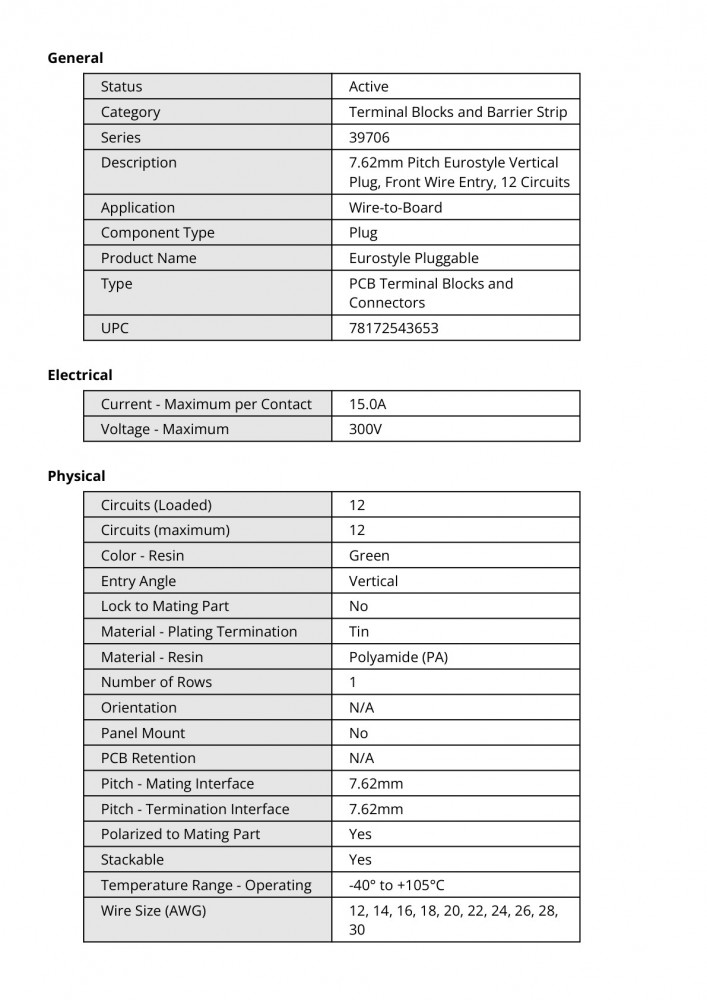 MOLEX 397060012 technical document page 2
