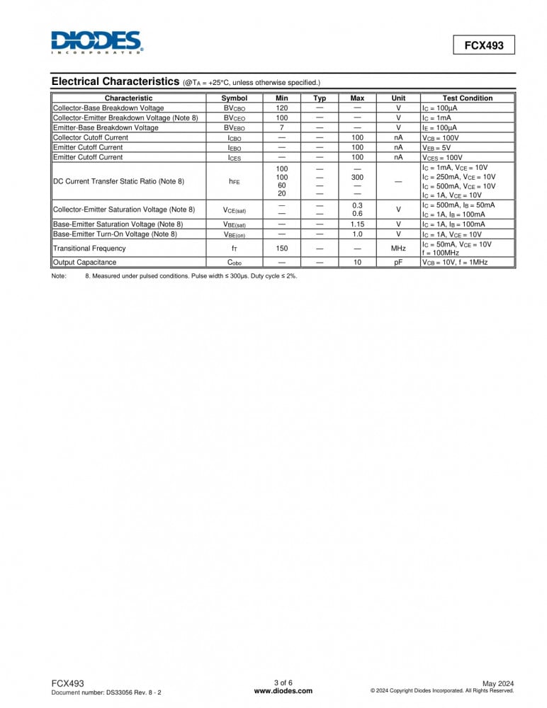 FCX493TA datasheet page 3