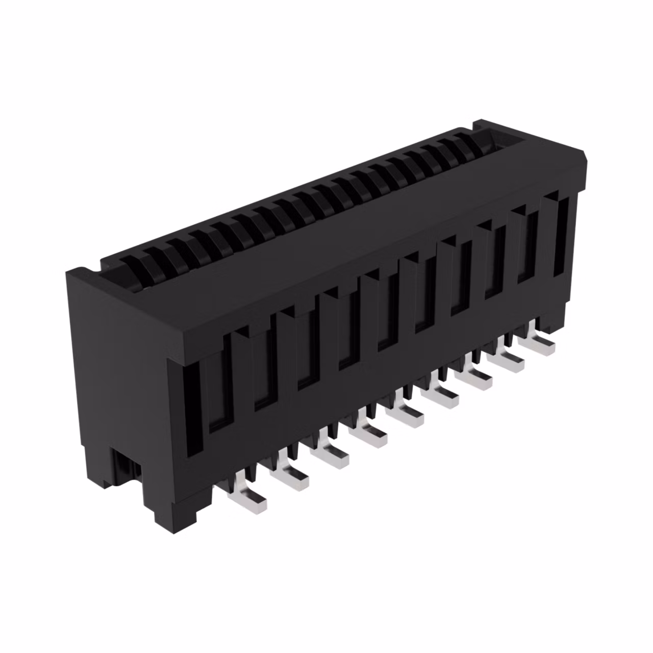 Easy-On FFC/FPC Connector, 0.50mm Pitch, Surface Mount, Vertical, Non-ZIF, Standard Footprint, Tin Bismuth Plating, Short Terminal Type, Black, 18 Circuits for sale