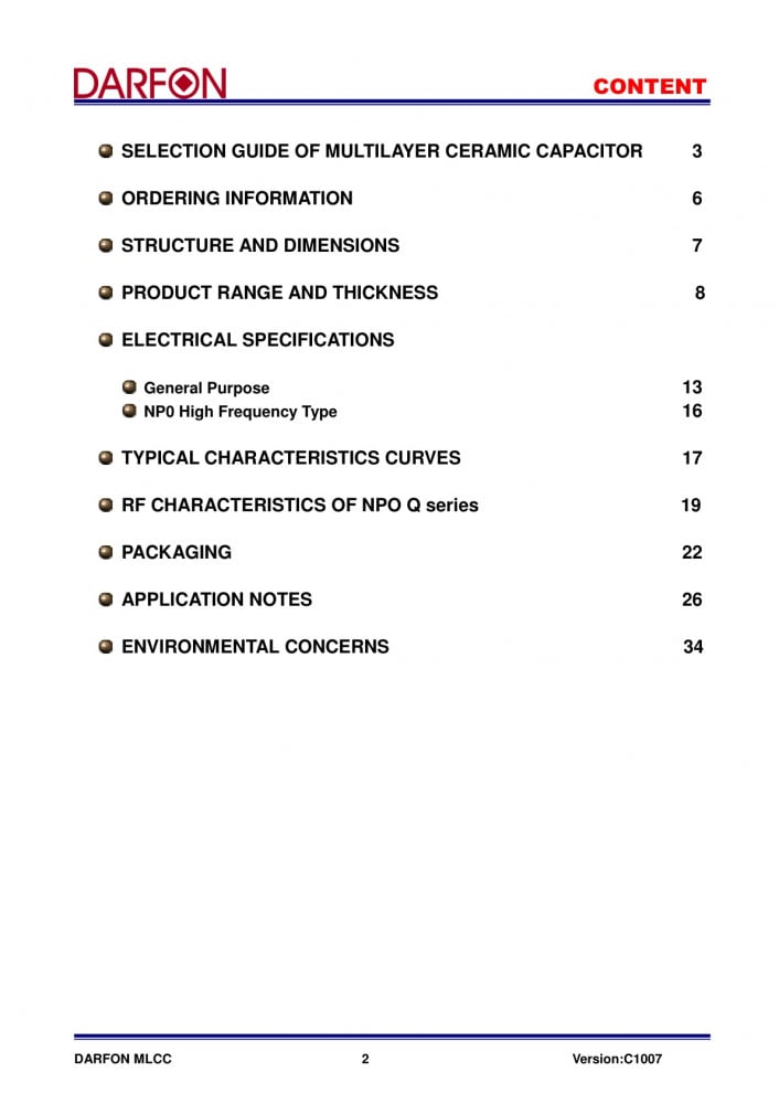 Darfon MLCC document page 2