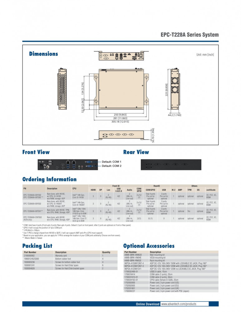 EPC-T228A product document page 2
