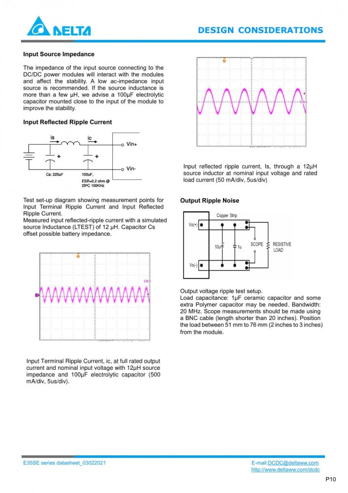 DELTA E35SE05030PDPG datasheet page 10