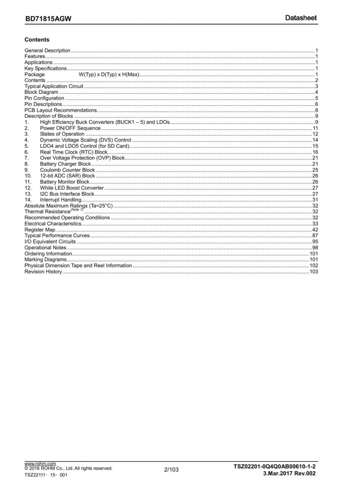 BD71815AGW technical document page 2