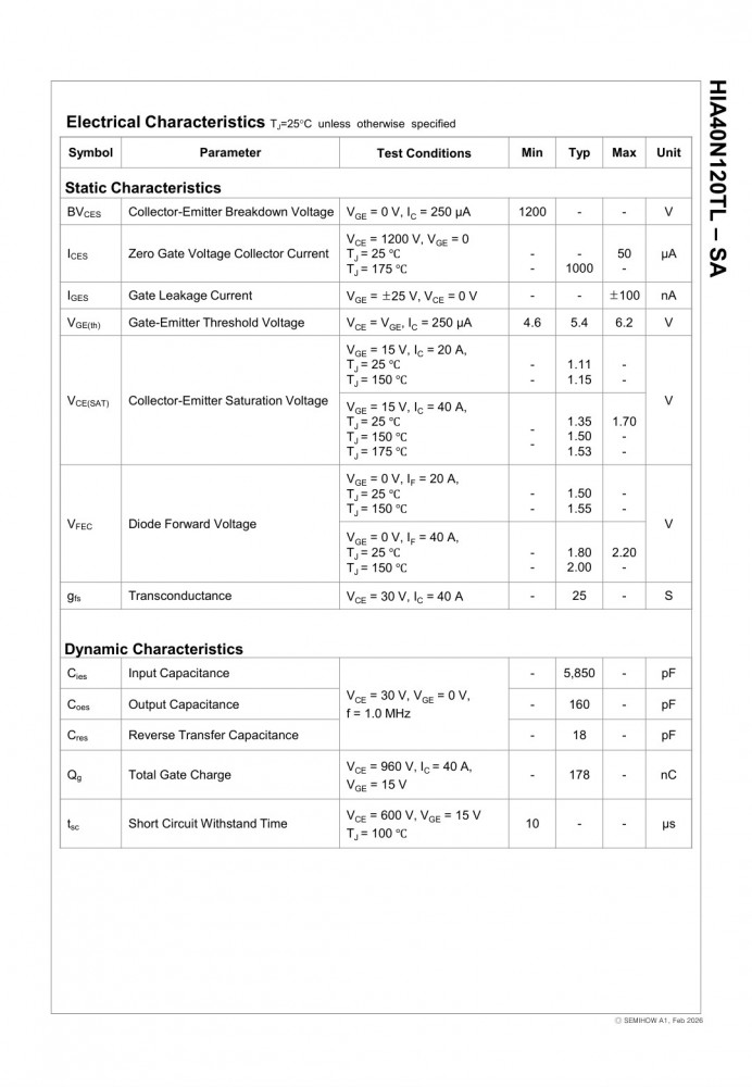 HIA40N120TL-SA datasheet page 2