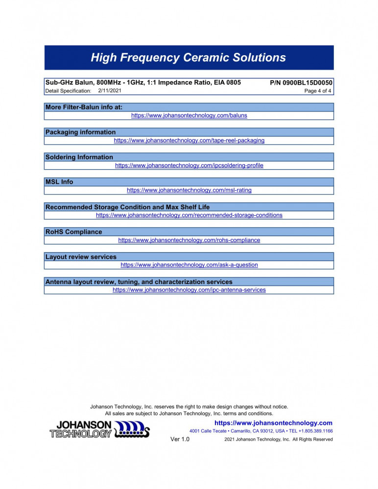 0900BL15D0050 datasheet page 4