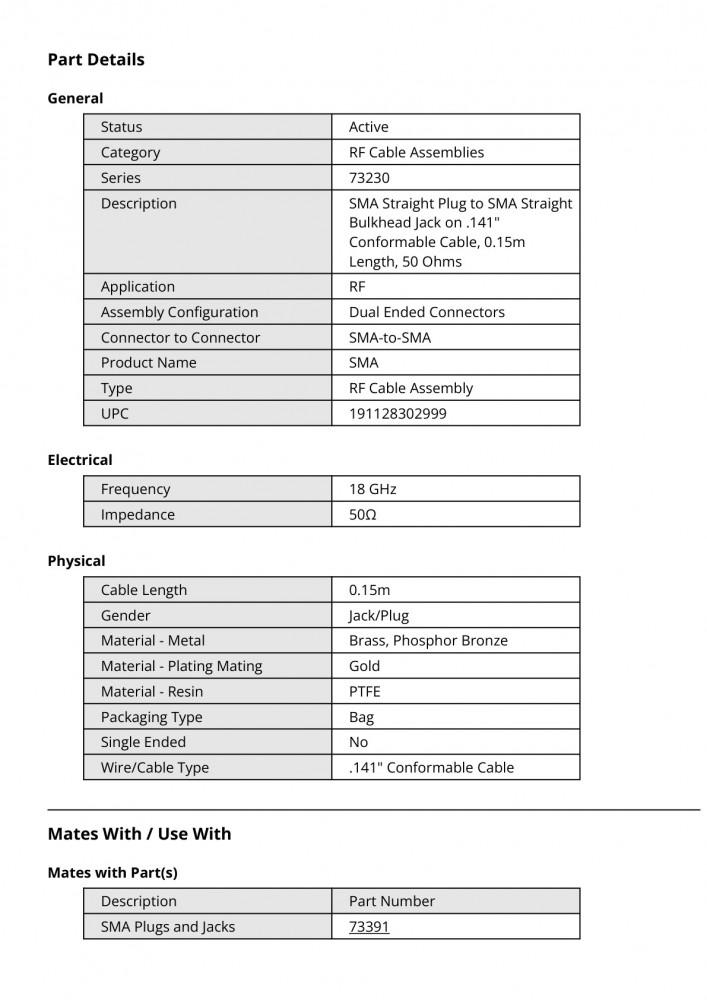 MOLEX 732309331 product drawing, page 2