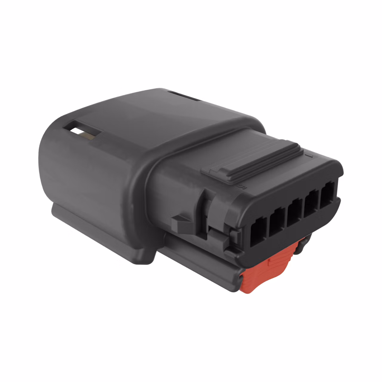 MX150 Mat-Sealed Female Connector Assembly, Single Row, 5 Circuits, Keying Option C, with Connector Position Assurance, Dark Gray for sale