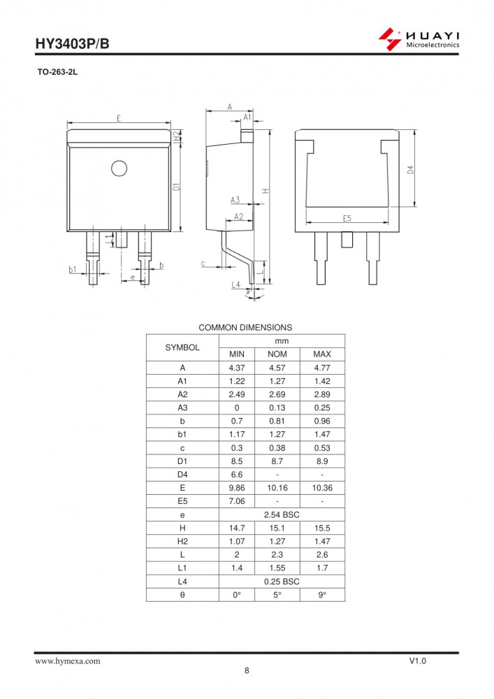 HY3403P datasheet page 8