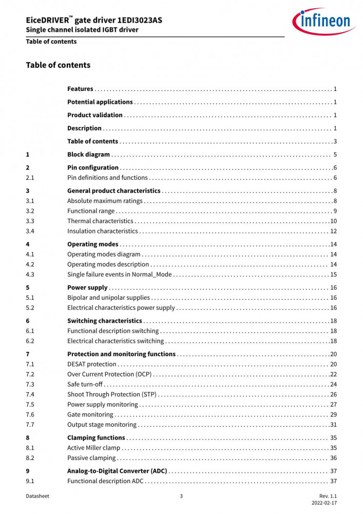 1EDI3023AS datasheet page 3