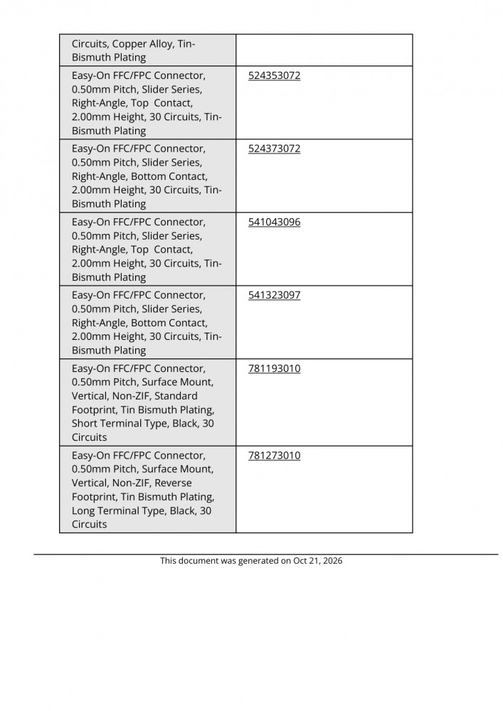Technical document image 3 for MOLEX 982660331