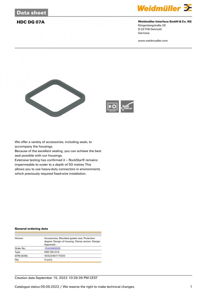 WEIDMULLER 1044580000 technical document page 1