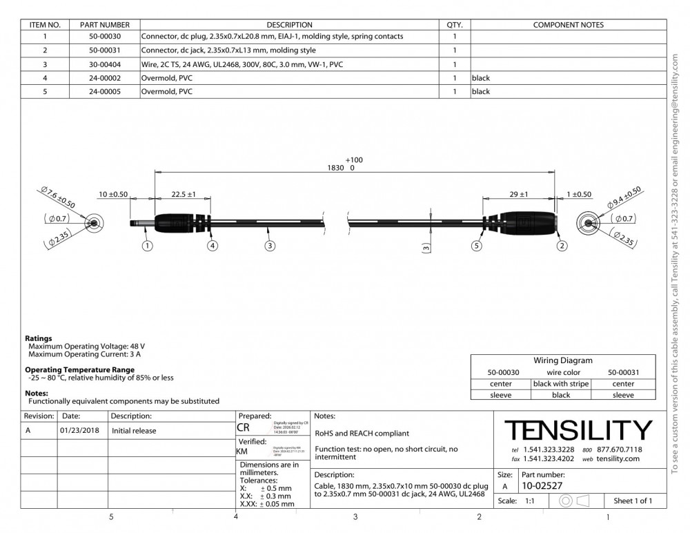 Tensility International 10-02527 product drawing