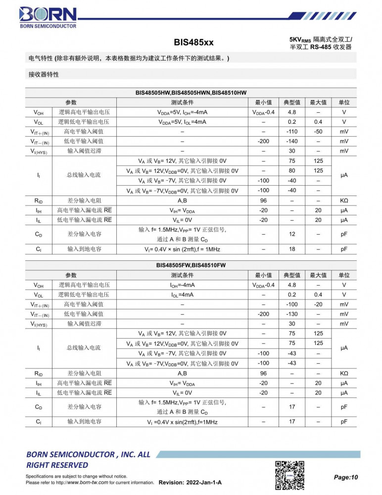 BIS485xx datasheet page 10