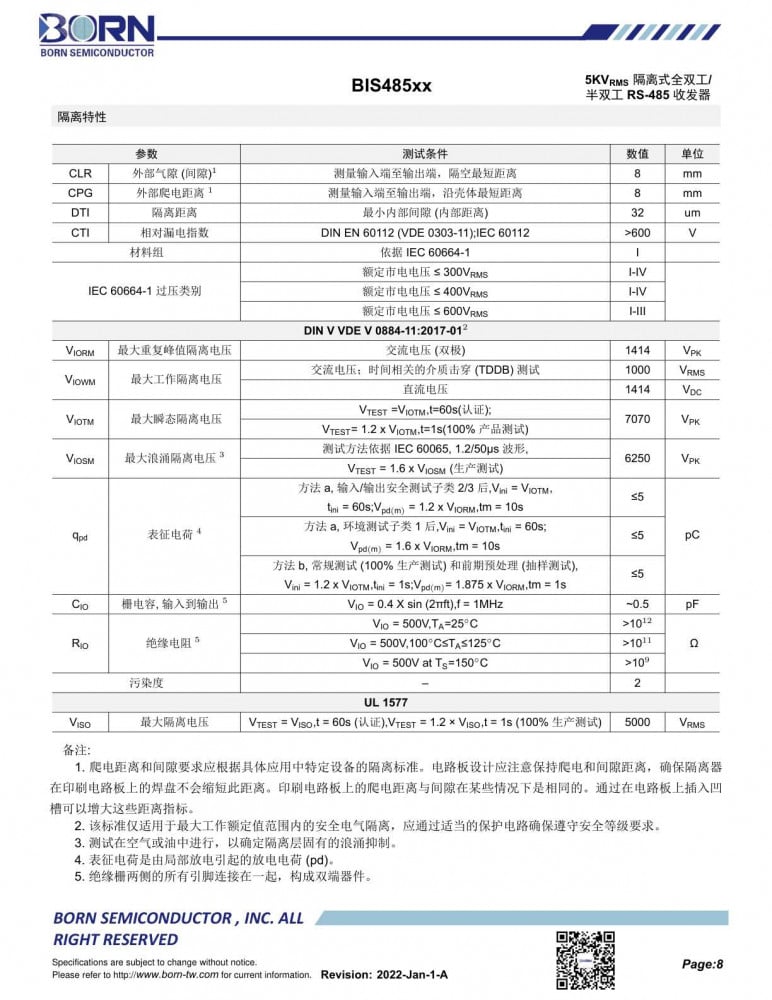 BIS485xx datasheet page 8