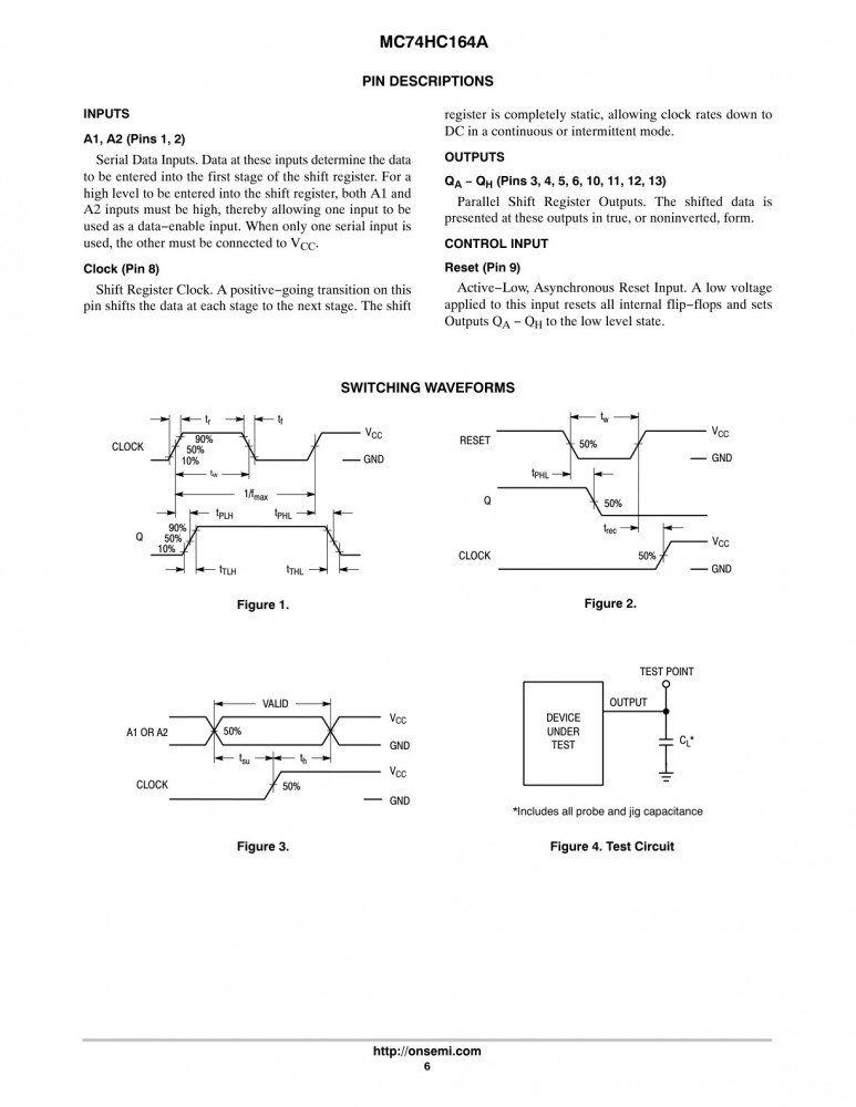 MC74HC164A datasheet page 6