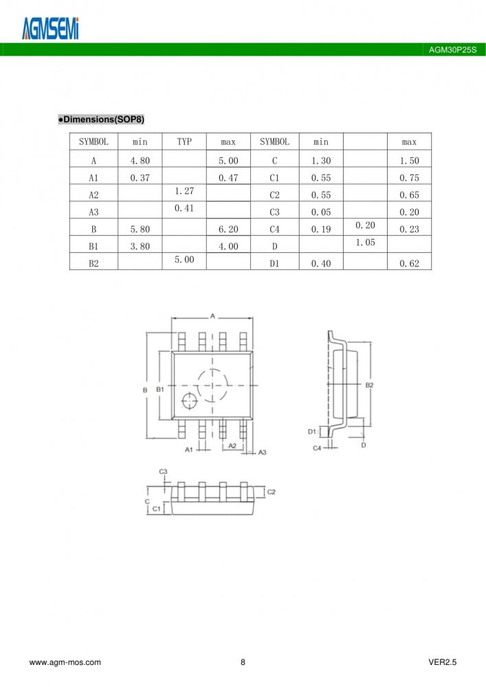 AGM30P25S datasheet page 8