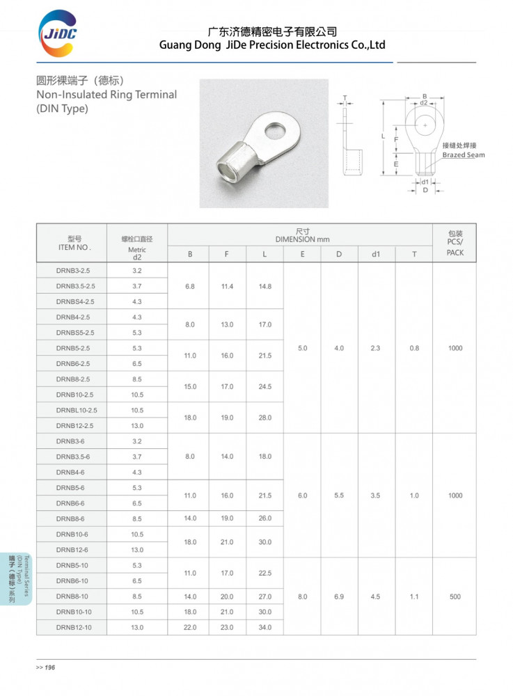 JIDC DRNB series technical document page 2