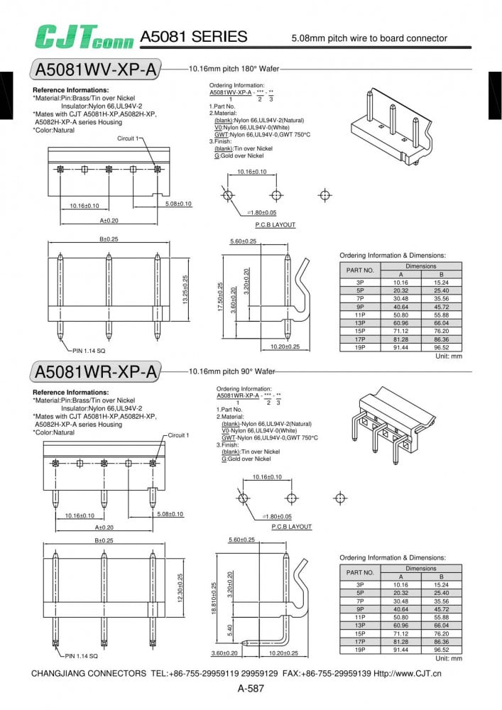 CJT A5081H-2P technical document page 6