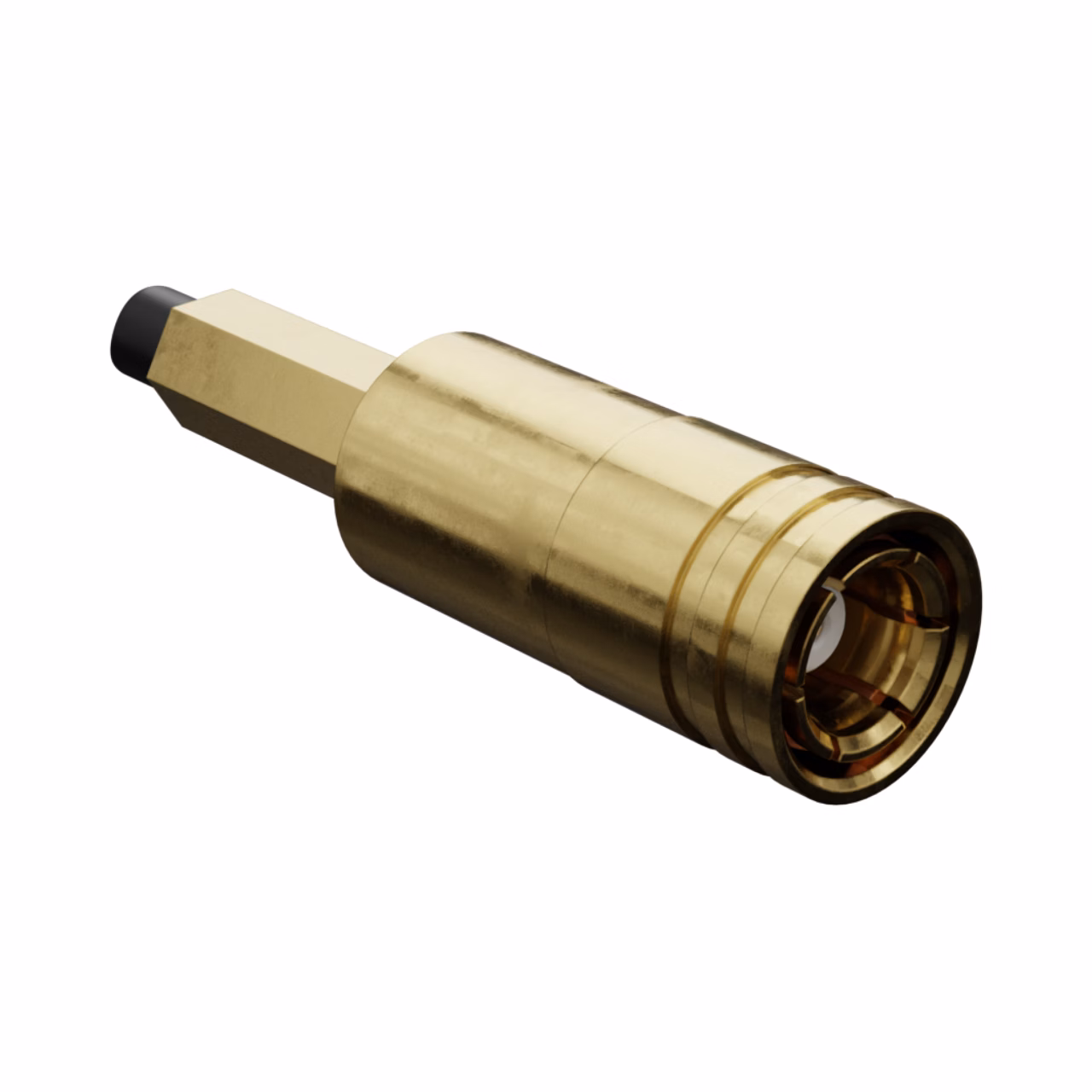 SMB Mini Plug, Straight, Crimp, RG-179 Cable, Brass Body, Gold (Au) Plated, One Piece Per Bag, 75 Ohms for sale