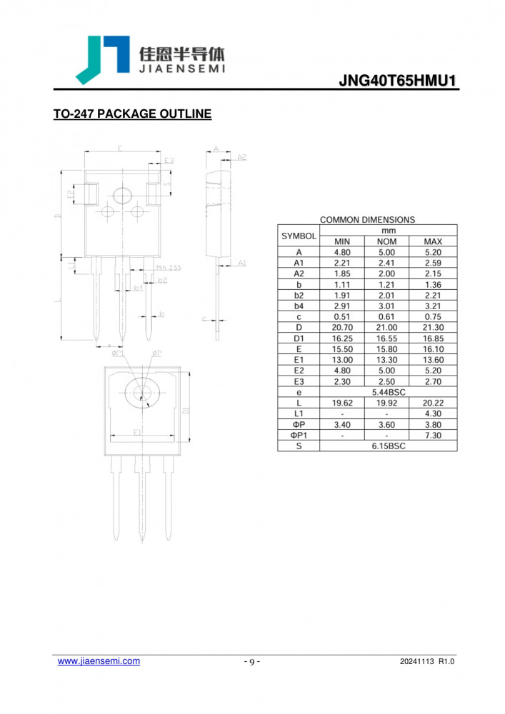 JNG40T65HMU1 datasheet page 9