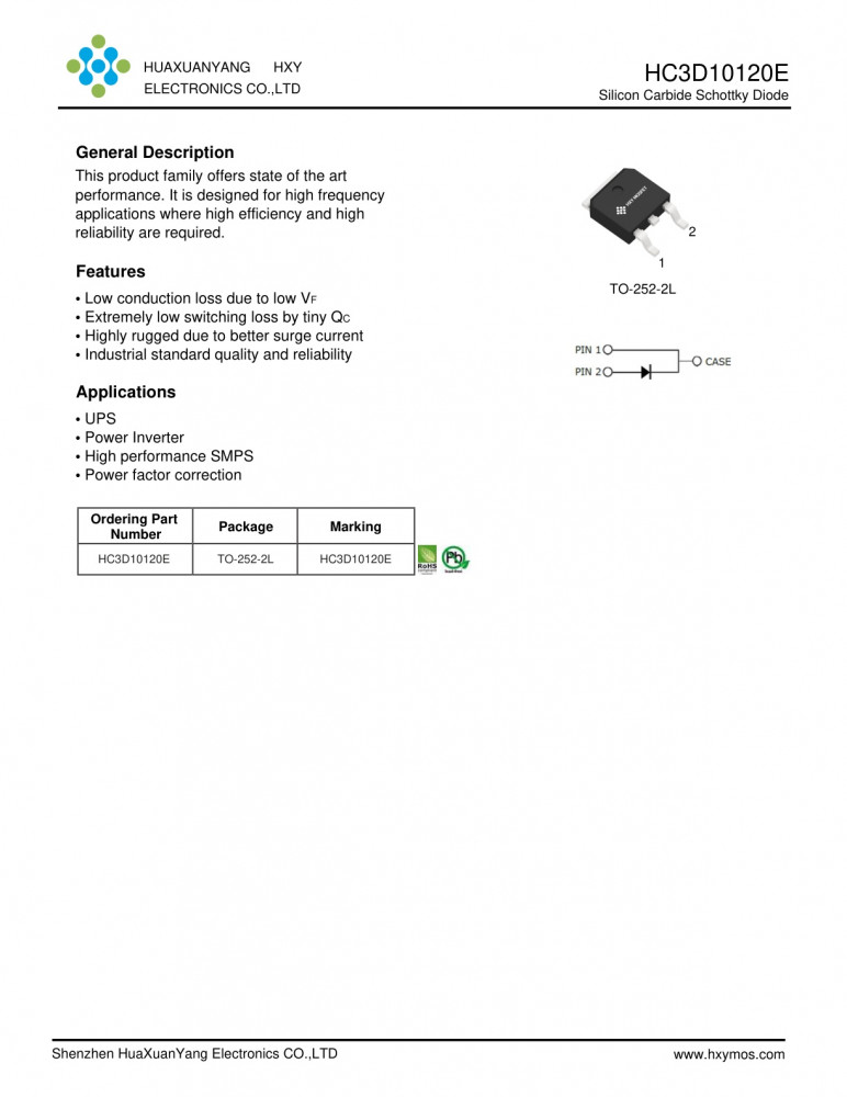 HC3D10120E datasheet page 1