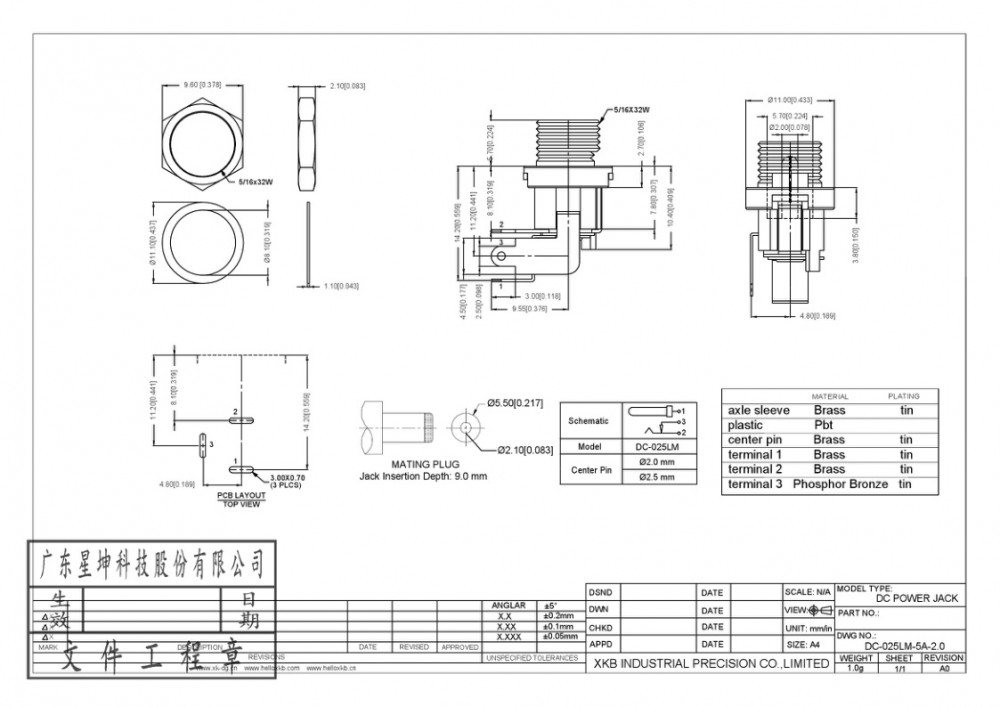 DC-025LM-5A-2.0 official drawing page
