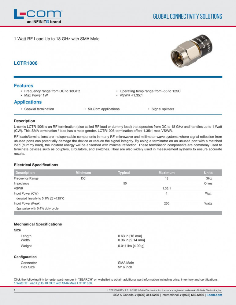 LCTR1006 technical document page 1